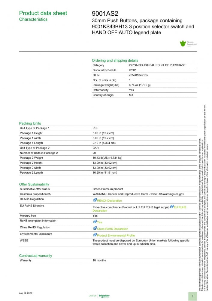9001AS2 technical document preview