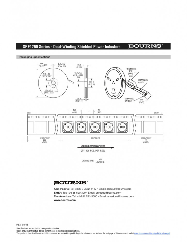 BOURNS SRF1260 datasheet page 2