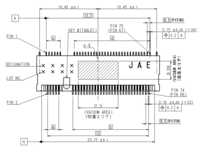 JAE Electronics SM3ZS067U215ABR1500 Edgeboard Connector for sale