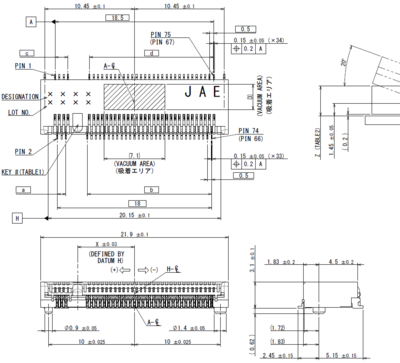 JAE Electronics SM3ZS067U215ABR1500 Edgeboard Connector for sale