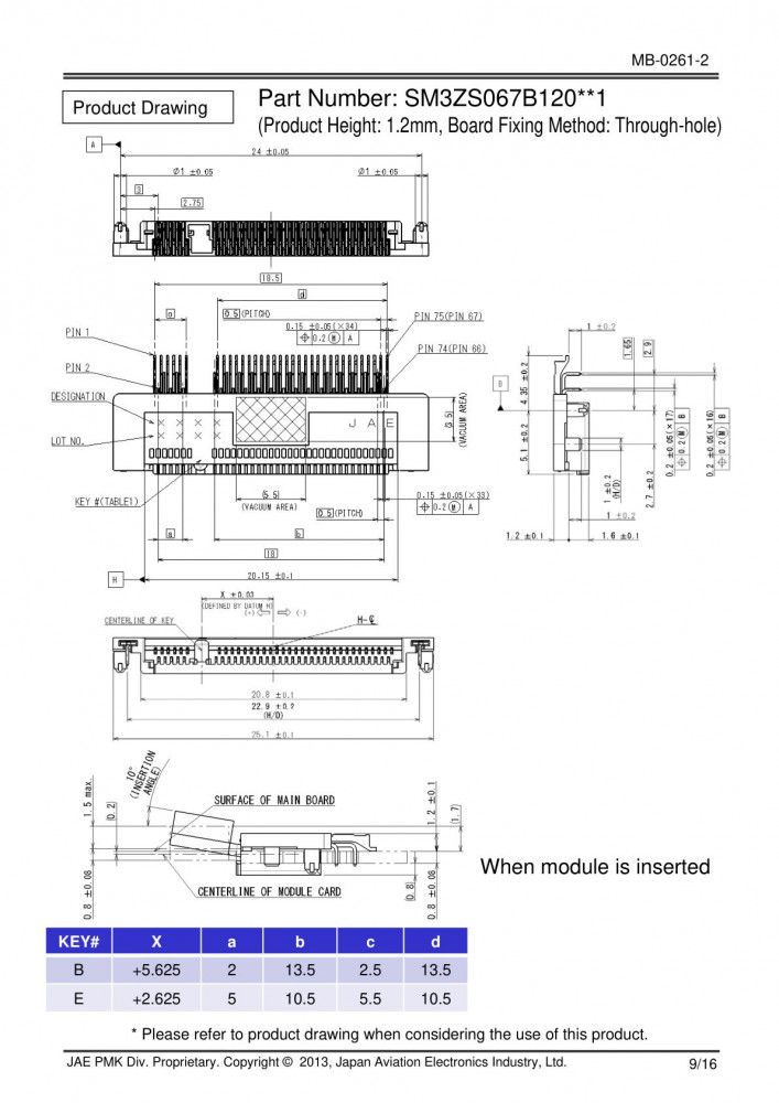 JAE SM3 Series document page 9