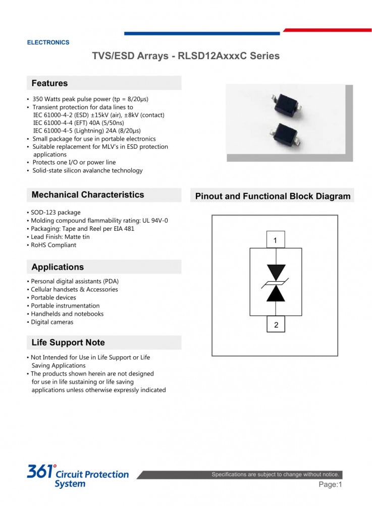 RLSD12A121C datasheet page 2