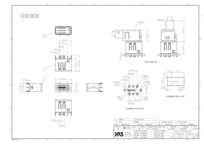 HRS GT21-1P-DS(A) Pluggable Connector Assembly