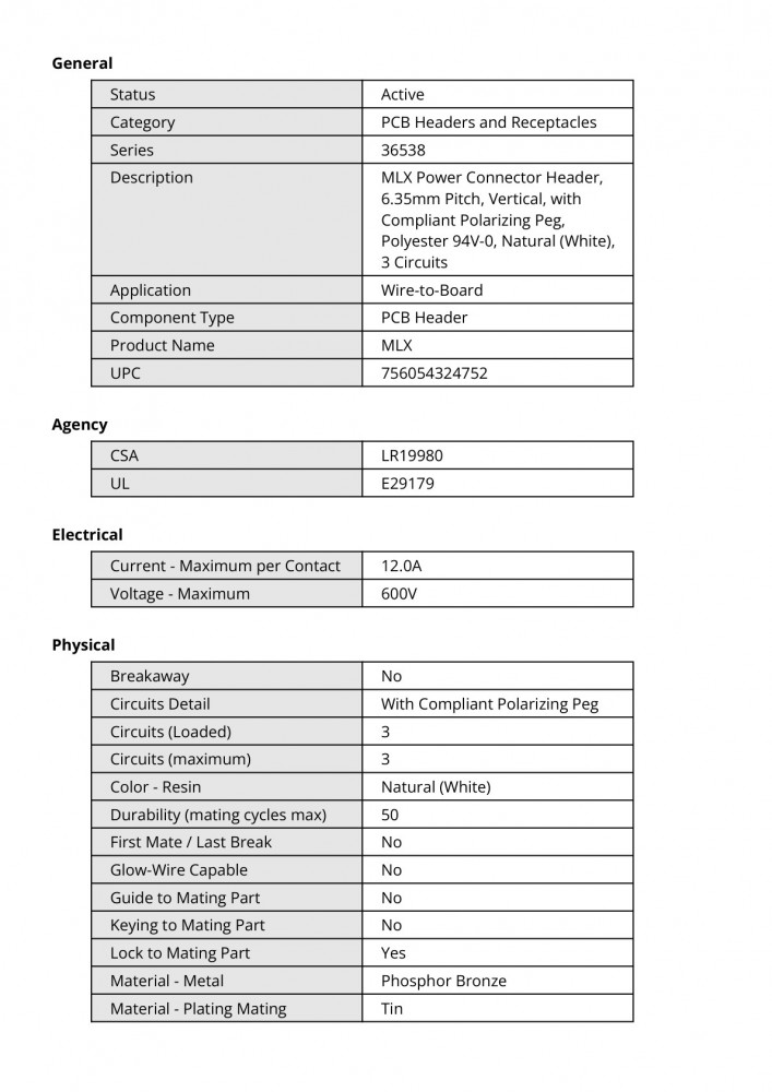 Molex 365380004 technical document image, page 2