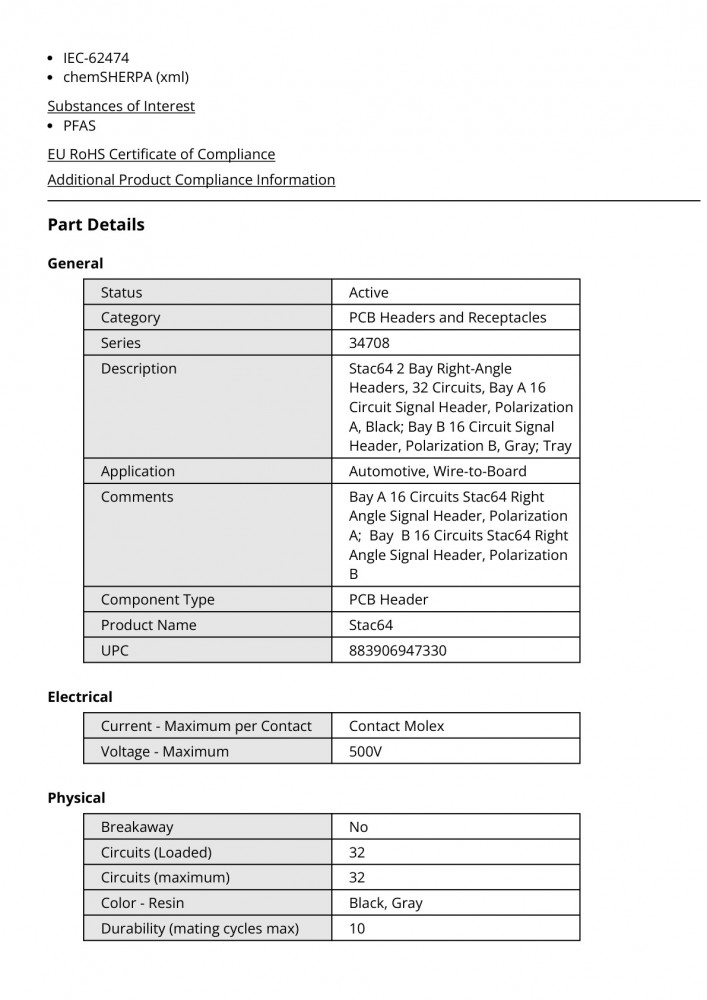 MOLEX 347082080 technical document preview, page 2
