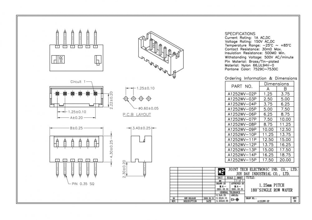 A1252WV-09P technical drawing preview