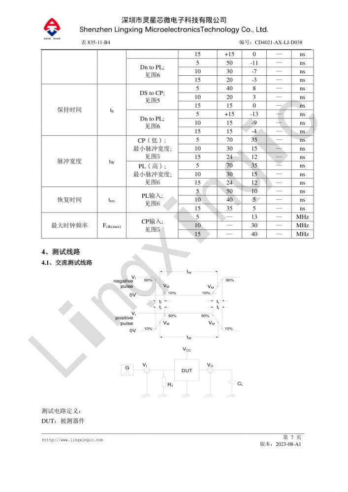 CD4021BM(LX) datasheet page 9