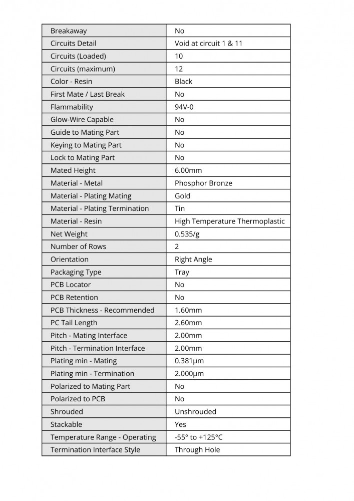 Technical document image 3 for MOLEX 877601249