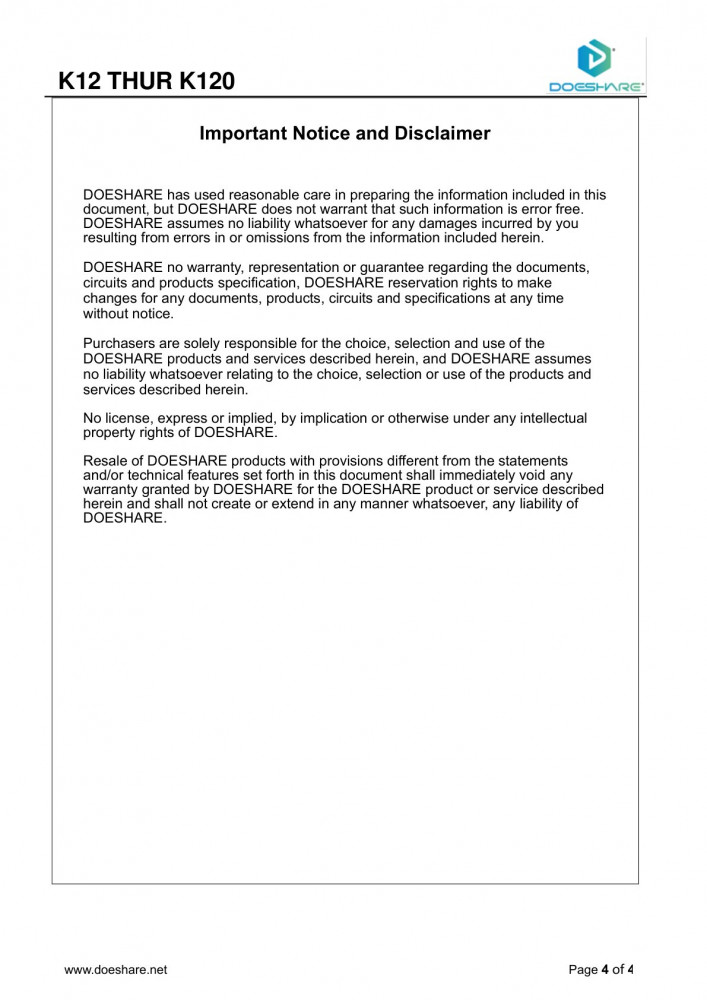 LangJie K12 datasheet page 4