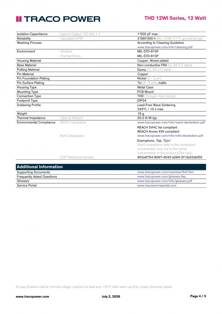 THD 12WI technical document page 4
