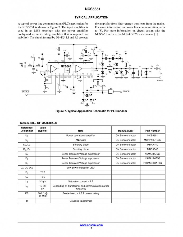 NCS5651 datasheet page 7