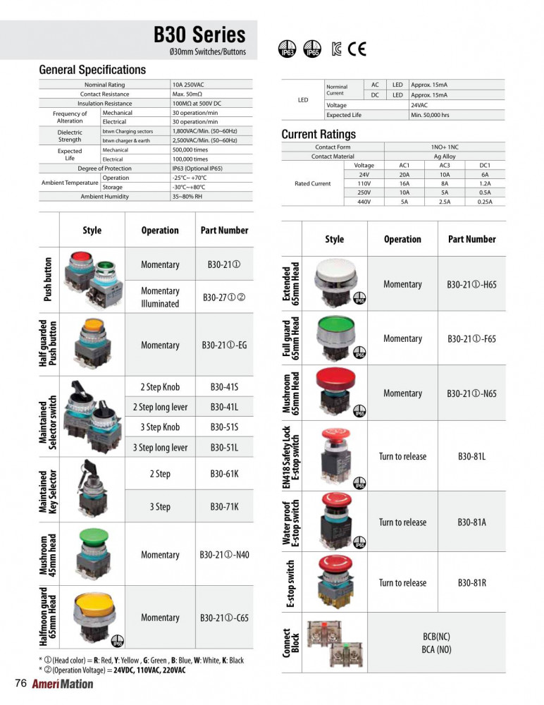 B30 Series technical document page 1