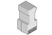 Press-in Tool for Vertical Power Receptacle for 15-Row