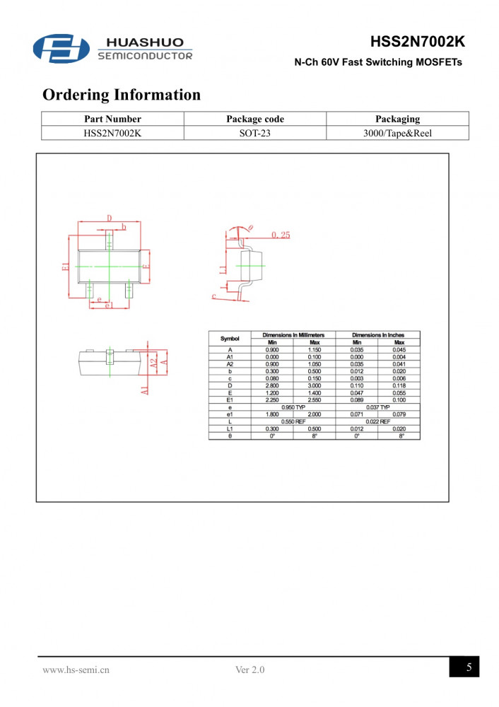 HSS2N7002K datasheet page 5