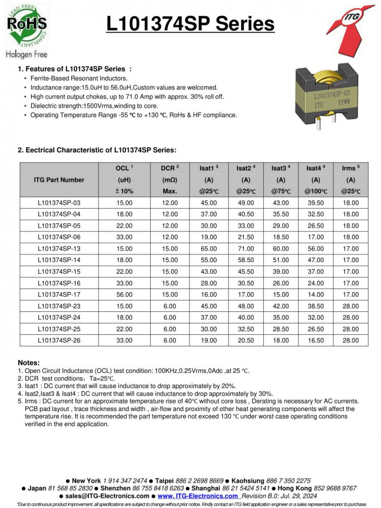 L101374SP datasheet page 1