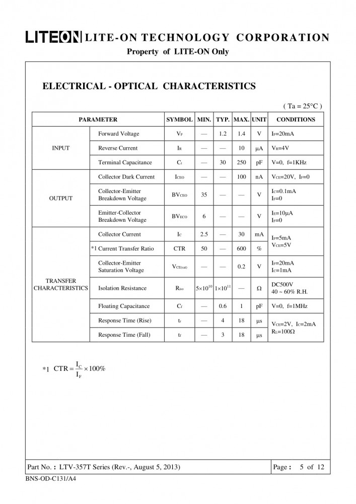 LTV-357T-D datasheet page 5