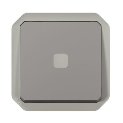 Plexo - Illuminated time delay switch - Grey mechanism - IP55 IK08 impact resistant - 250V AC 8A 0.25min to 15min adjustable timer for sale