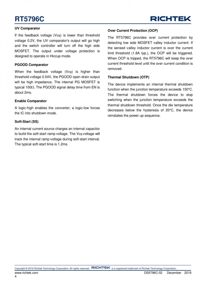 RT5796C datasheet page 4
