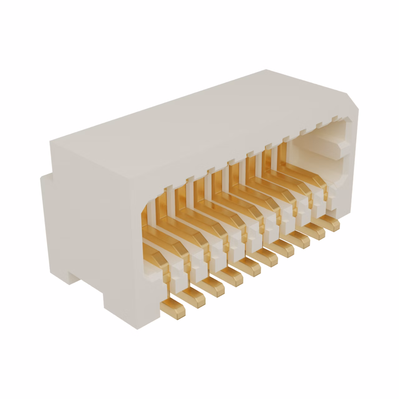 SlimStack Board-to-Board Connector, 0.80mm Pitch, Plug,5.65mm Mated Height, 20 Circuits, Right-Angle, without Boss, Gold Plating for sale