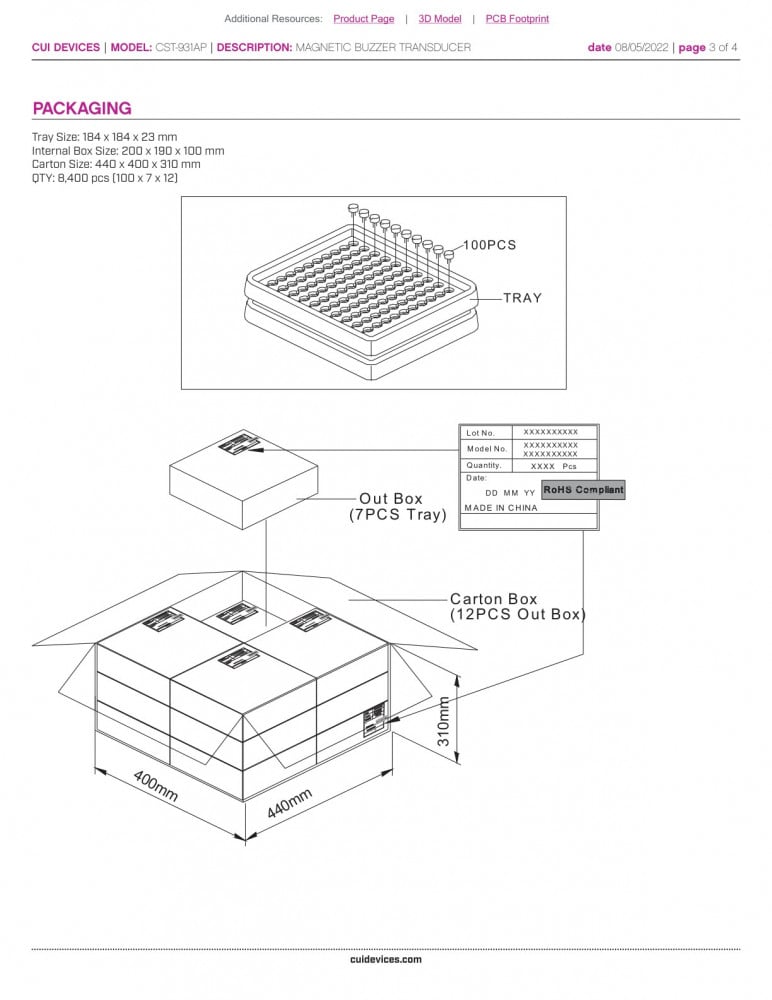 CST-931AP datasheet page 3