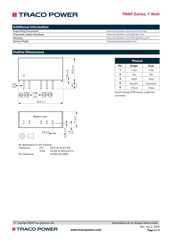 TMAP series datasheet page 4
