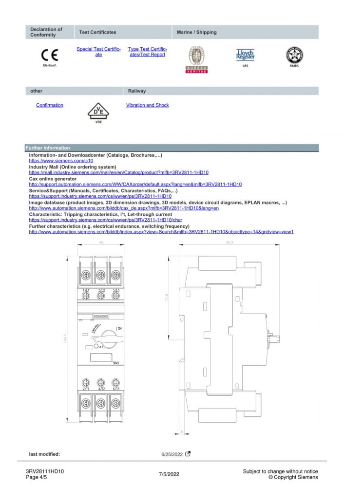 3RV28111HD10 technical document page 4
