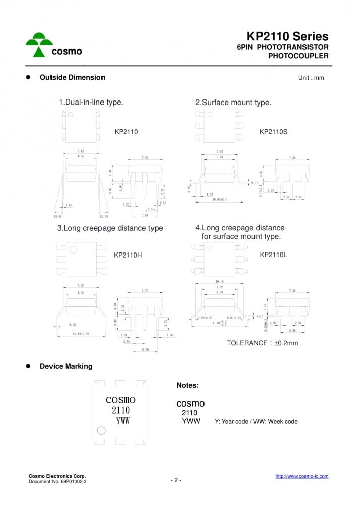 KP2110 datasheet page 2