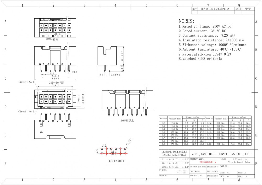 DLL XAD-14S technical drawing page 2