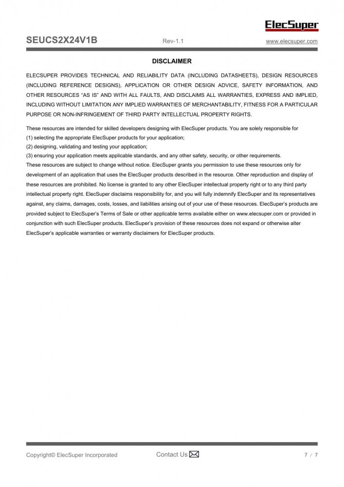 SEUCS2X24V1B datasheet page 7