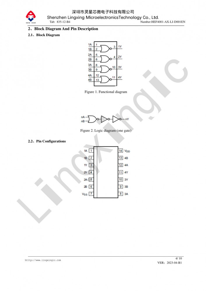 HEF4001BT(LX) datasheet page 4