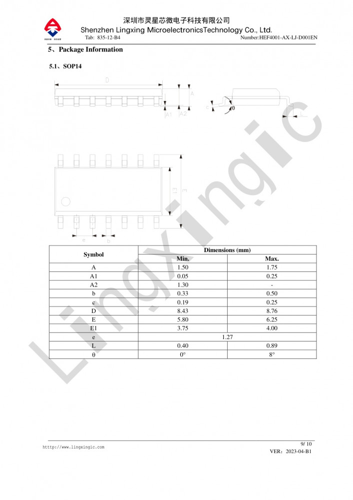 HEF4001BT(LX) datasheet page 9