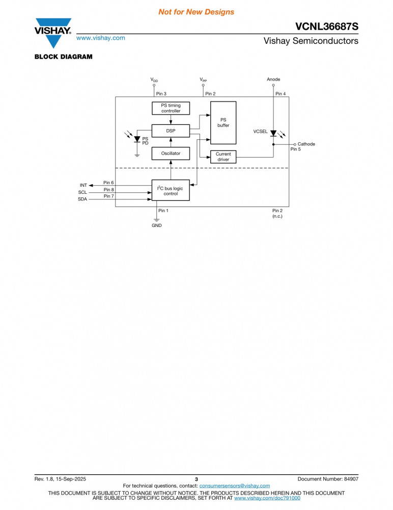 VCNL36687S technical document page 3
