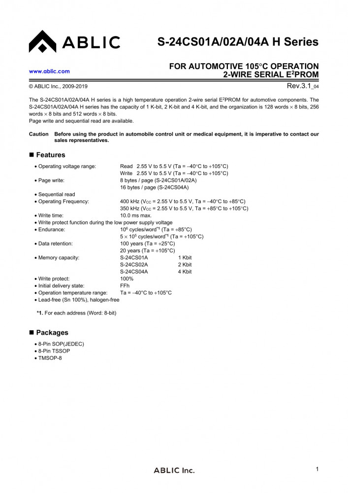 S-24CS01A/02A/04A datasheet page 1