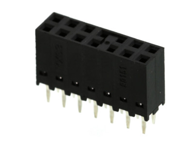 C-Grid III PCB Receptacle, 2.54mm Pitch, Dual Row, Vertical, 44 Circuits, 0.12µm Gold (Au) Flash Plating, Straight PCB Pins