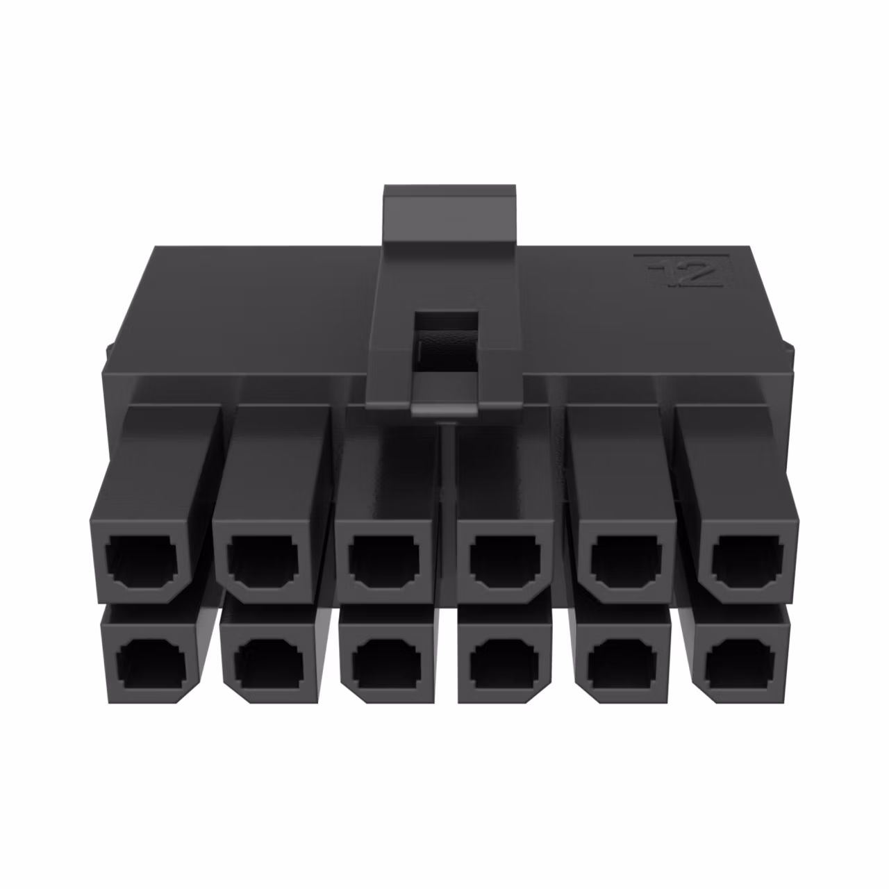 Micro-Fit+ Receptacle Housing, Dual Row, 12 Circuits, UL 94V-0, Low-Halogen, Black for sale
