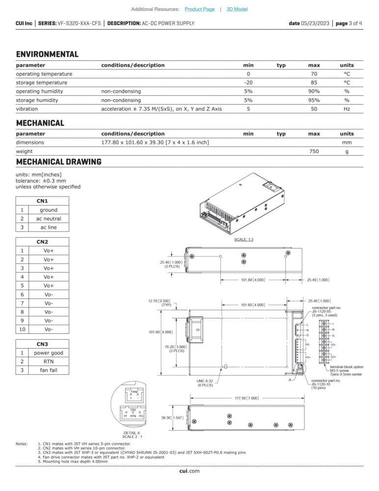 VF-S320-24A-CFS-1 datasheet page 3