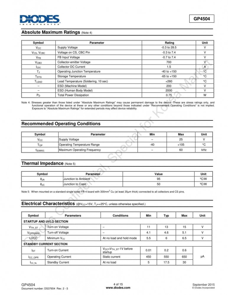 GP4504MTR-G1 datasheet page 4