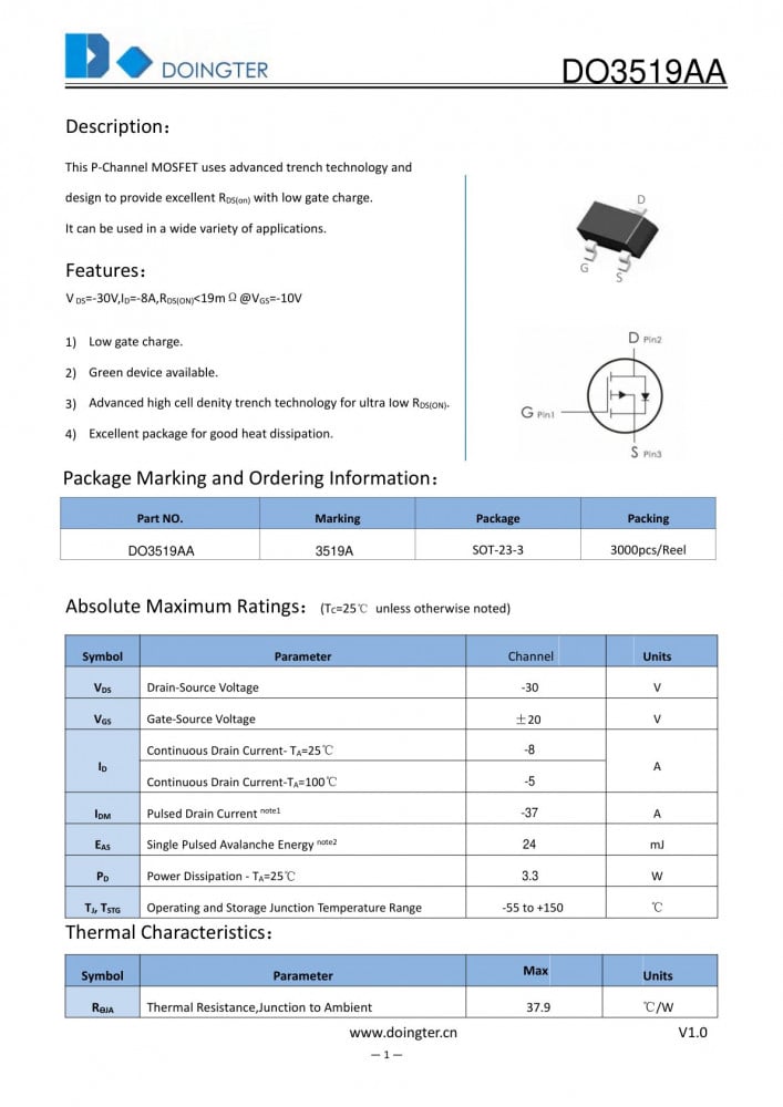 DO3519AA datasheet page 1