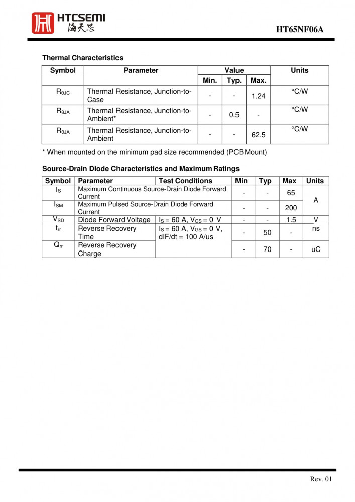 HT65NF06ASZ datasheet page 2