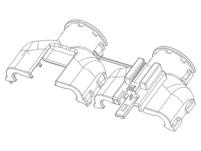 MX150 Backshell for Hybrid Female Sealed Connector Assembly, 16 Circuit,  with Rib for sale