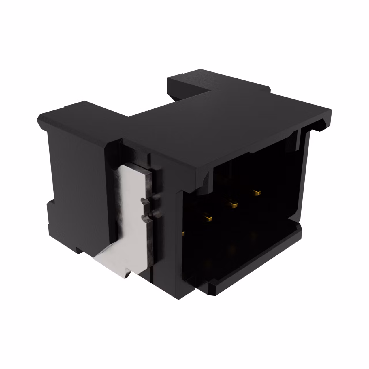 Micro-One Wire-to-Board Header, Right-Angle, 2.00mm Pitch, Single Row, Glow-Wire Capable, Surface Mount, 4 Circuits, Gold Plating, Black for sale