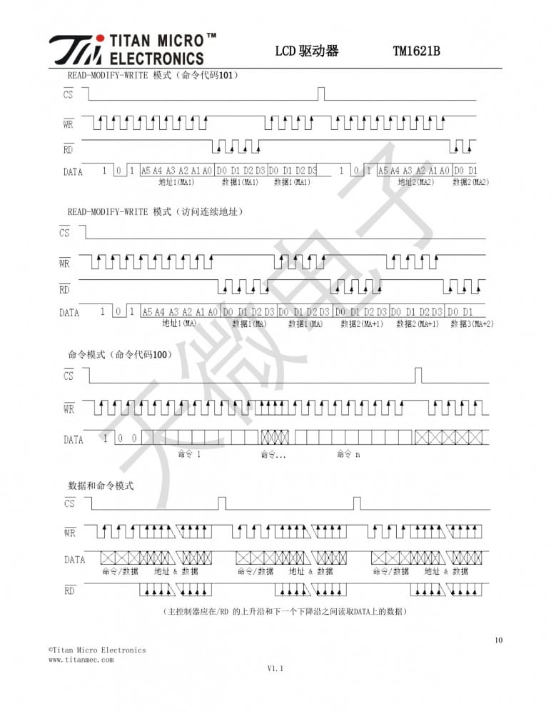 TM1621B datasheet page 10
