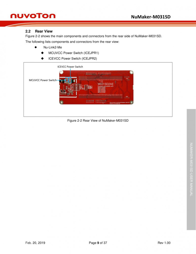 NuMaker-M031SD manual page 9