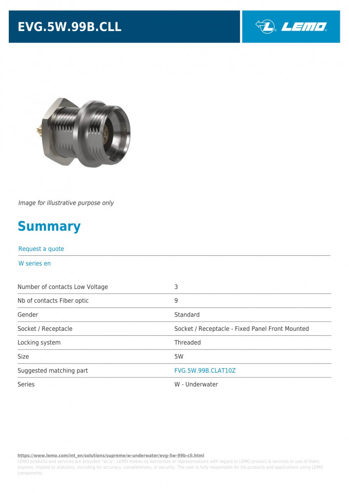 LEMO EVG.5W.99B.CLL technical drawing page 1