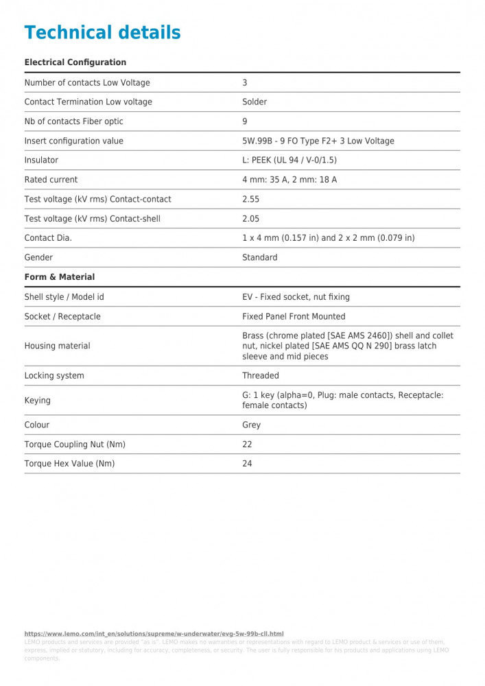 LEMO EVG.5W.99B.CLL technical drawing page 2