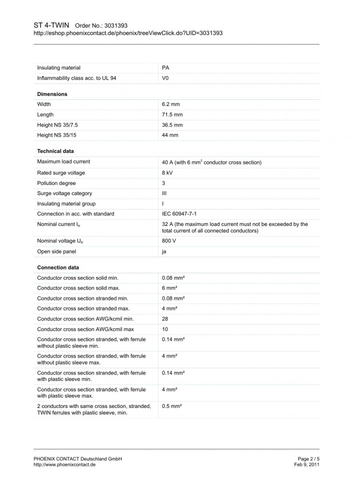 ST 4-TWIN 3031393 catalog page 2
