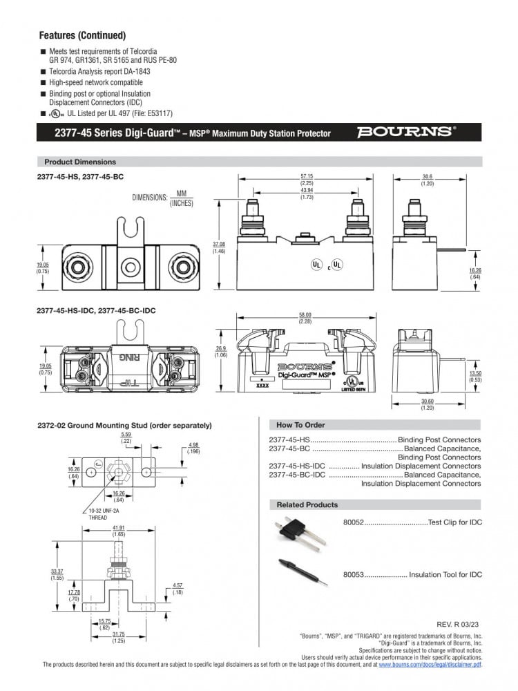 BOURNS 2377-45 Series datasheet page 2