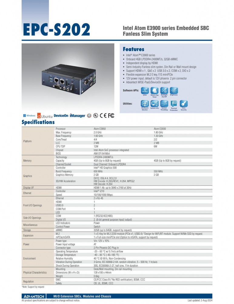 EPC-S202 technical document page 1