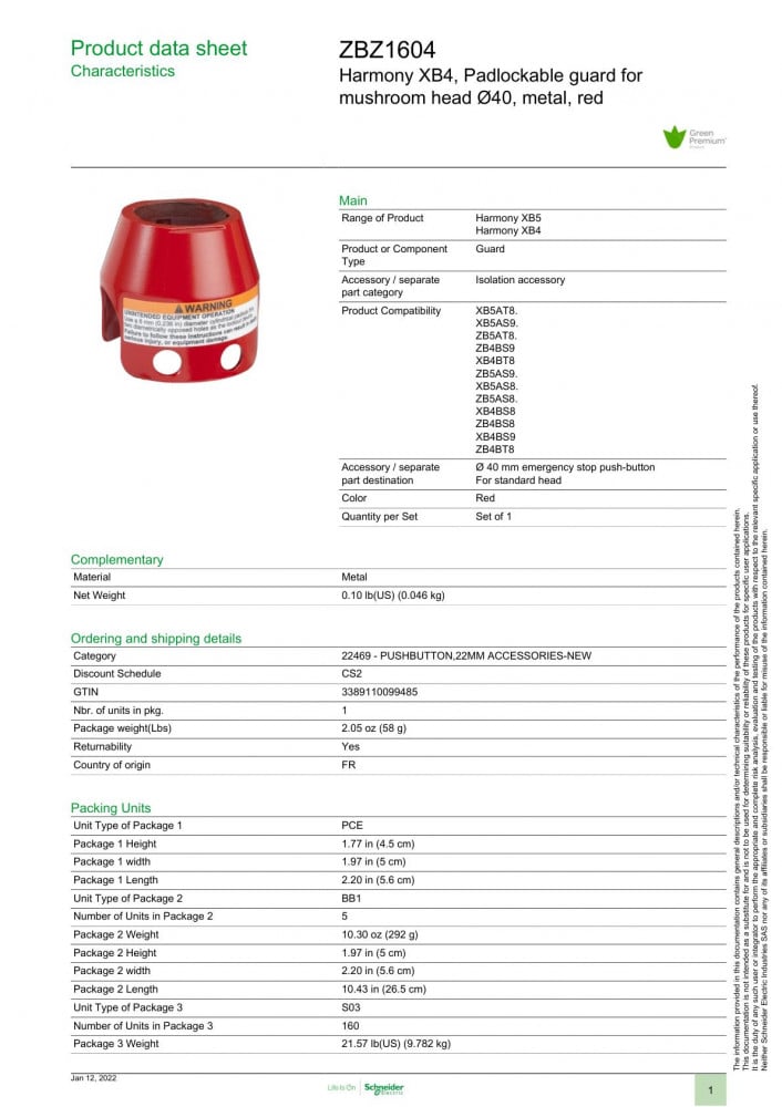 ZBZ1604 technical document page 1