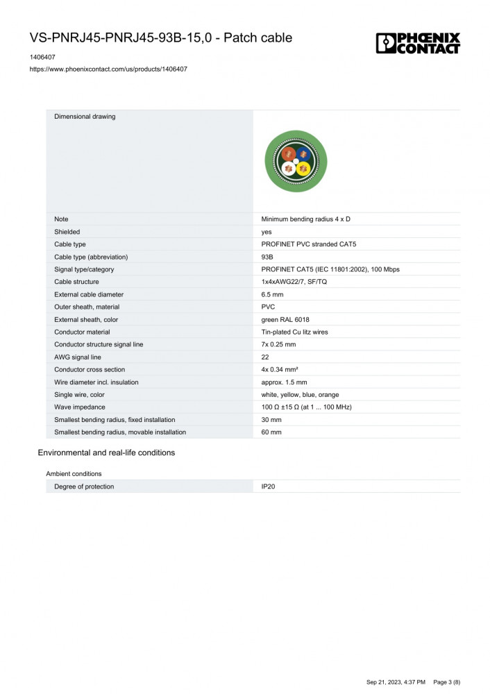 Phoenix Contact 1406407 product documentation page 3